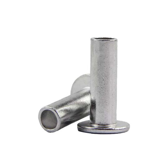 Aluminum Semi-Hollow Rivets - Flat Head, Cap Hollow (M1.5-M4)