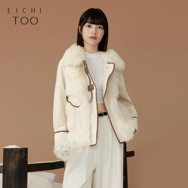 Aiju Rabbit winter new fox fur wind protection and warm fashion fur jacket