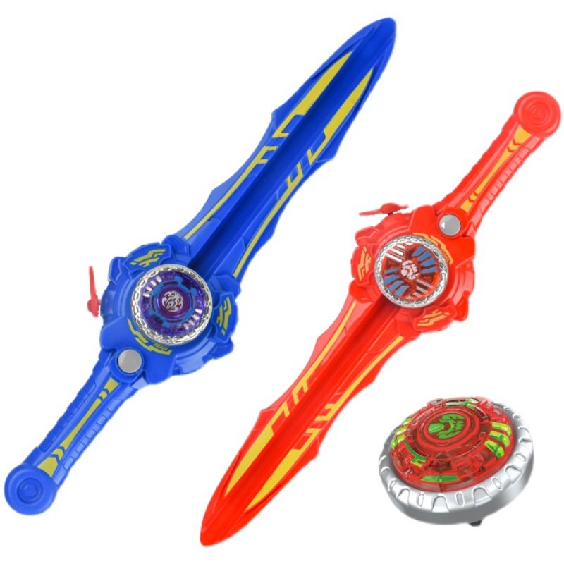 Children's Luminous Sword-Shaped Gyro Toy for Competitive Battles