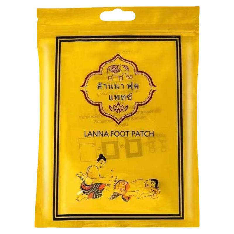 Thai Nalan Foot Stickers with Wormwood and Ginger for Cold Feet Relief
