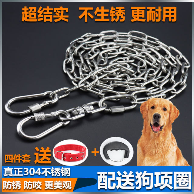 304 stainless steel dog chain traction rope large dog golden retriever ...