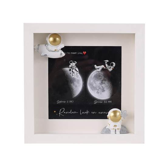 Customized Moon Phase Map Photo Frame - Anniversary Gift
