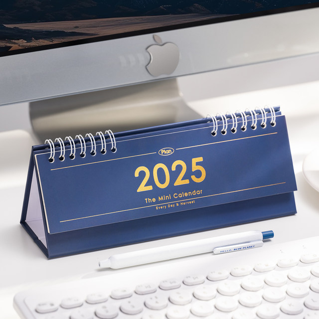 2025 new check-in small desk calendar customized desk calendar schedule ...
