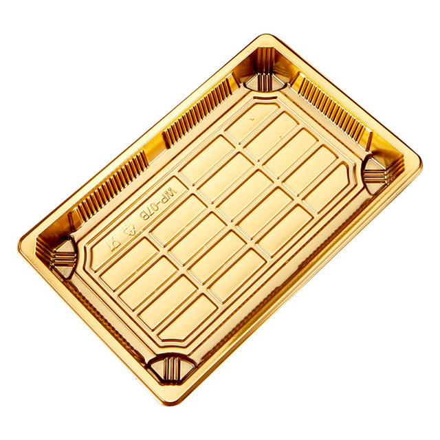 Disposable golden salmon Japanese sashimi sushi packaging box plastic ...