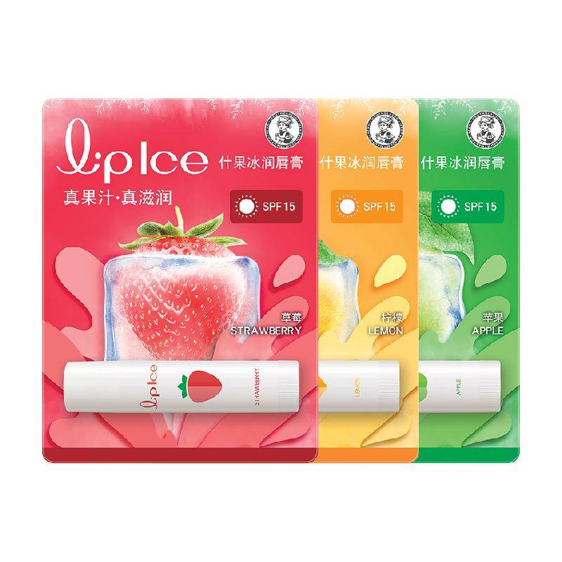 Mentholatum Fruit Ice Lip Balm SPF15 - Lemon, Strawberry, Apple (3x3.5g)