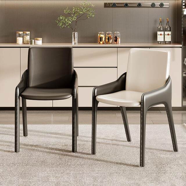 Italian minimalist horse saddle dining chair 2024 new home light luxury ...