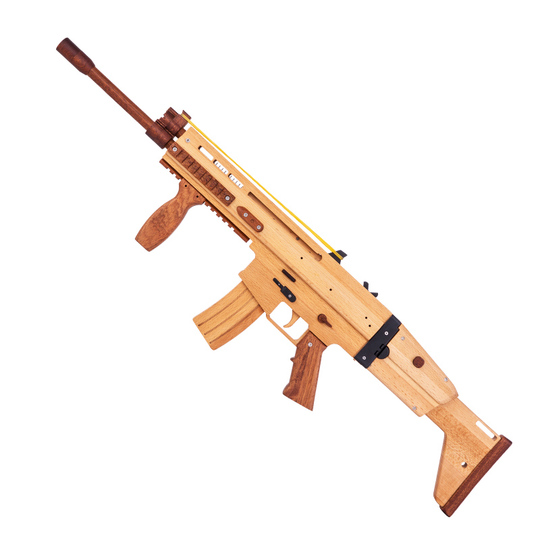 Rpq Craft Wooden Mosin Nagant Hair Rubber Band Gun - Solid Wood Toy