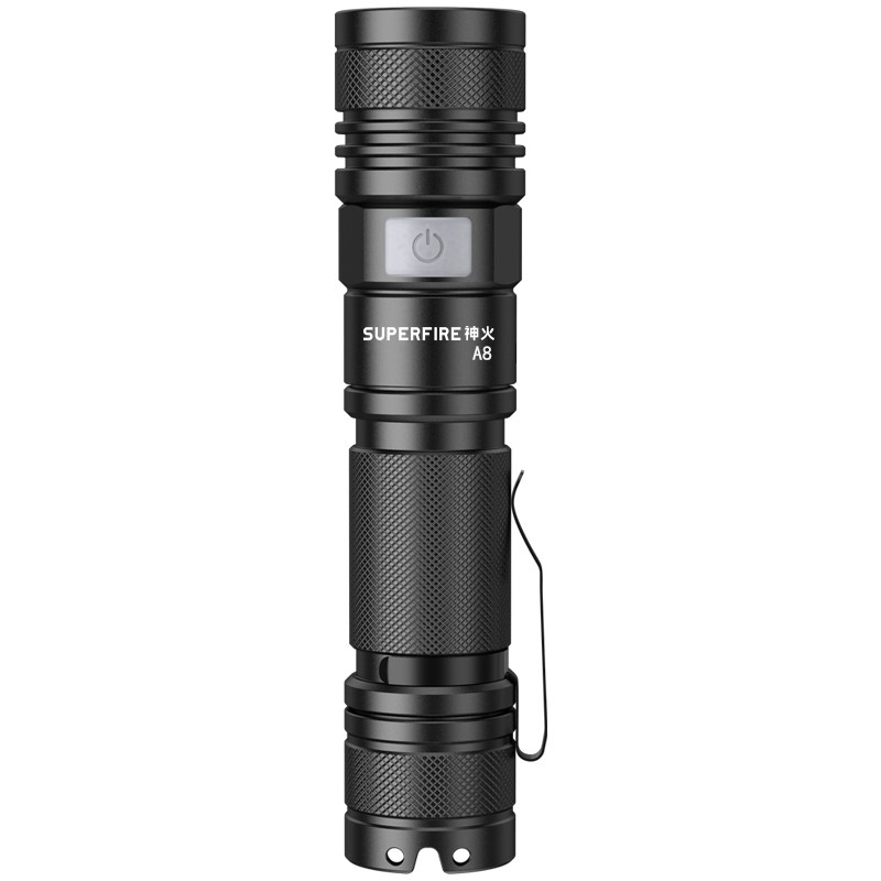 Supfire A8 Mini Flashlight - USB Rechargeable, Waterproof, Long-Life