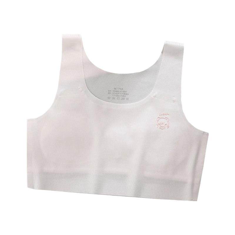 Girls' Underwear Development Period Bra - Summer Thin Ice Silk Seamless ...