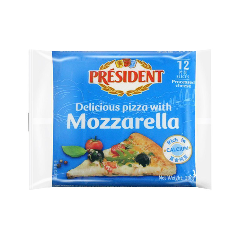 President Mozzarella Cheese Slices 200g - French Quality