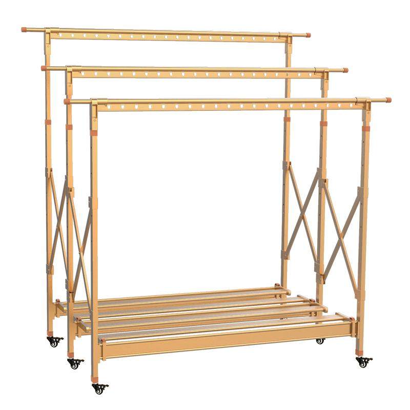 Clothes Hanger Balcony Folding Drying Rack for Quilts and Clothes ...