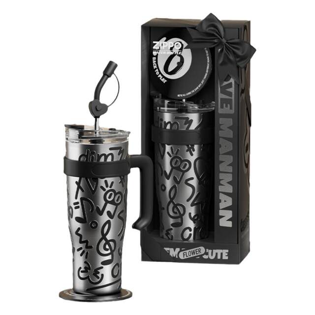 zippo Big Mac stainless steel thermos cup girls water cup large cold ...