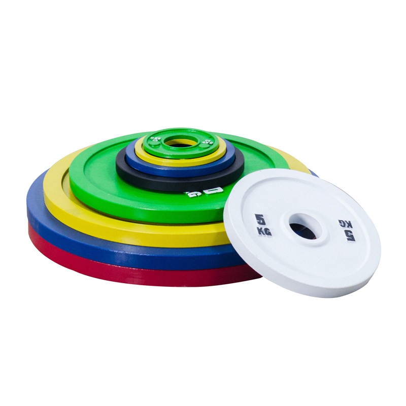 Steel Competitive Barbell Plates - Competition Films, Large-Hole Color ...