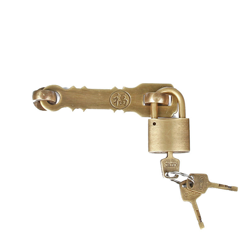 Tongrentang Brass Antique Door Buckle - Traditional Chinese Lock