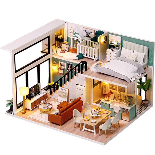 DIY Miniature House Model Kit | Hand-Assembled Attic Villa Toy ...