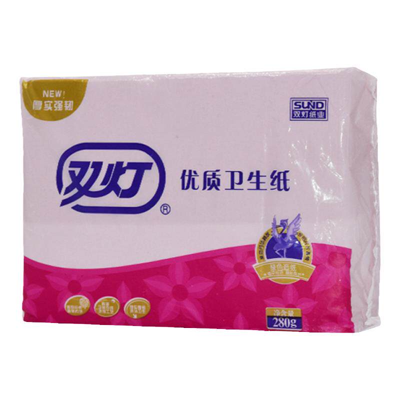 Double Lights Red Straw Pulp Toilet Paper - 10 Rolls x 280g