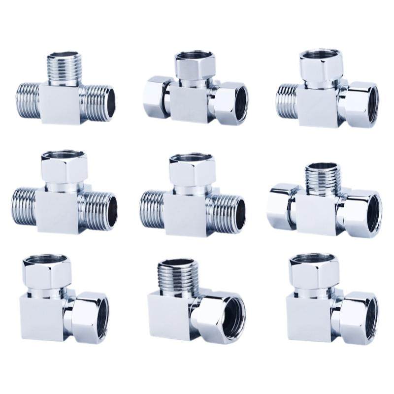 Kobber treveisventil med unionsbryter omlederadapter vannrørkrantilbehør