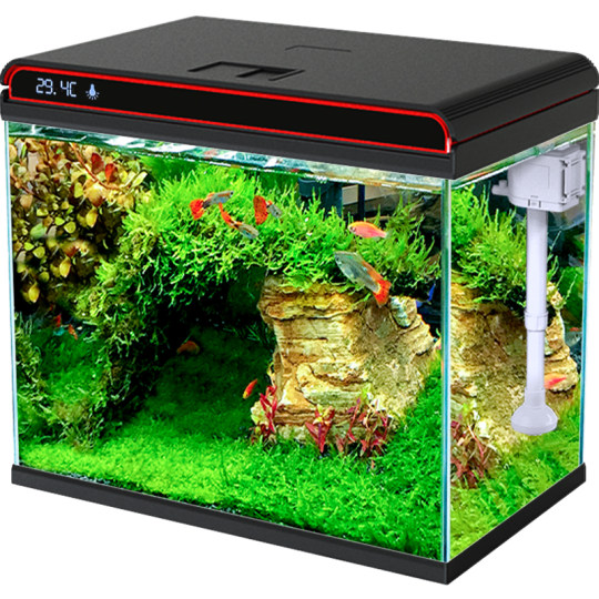 Sensen Ultra-White Glass Living Room Small Desktop Ecological Fish Tank ...
