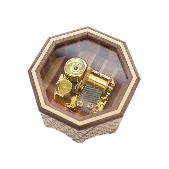 Japanese Yoseki Zaiko Octagonal Music Box, New Retro Creative Gift with ...