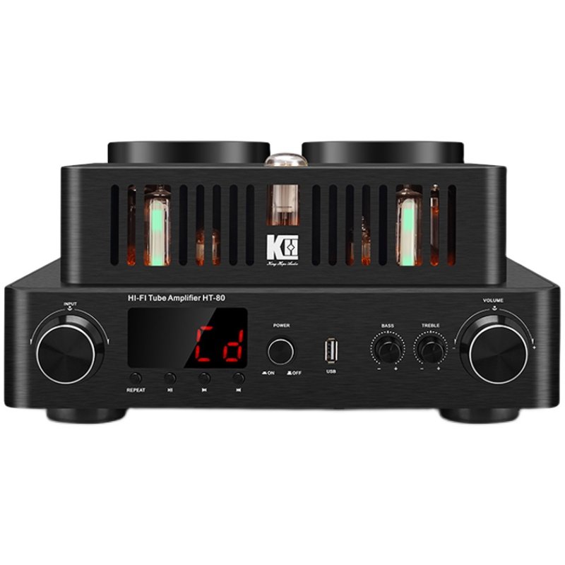Kinghope HT-80 Hi-Fi Tube Amplifier - Fiber Optic, Coaxial, Bluetooth