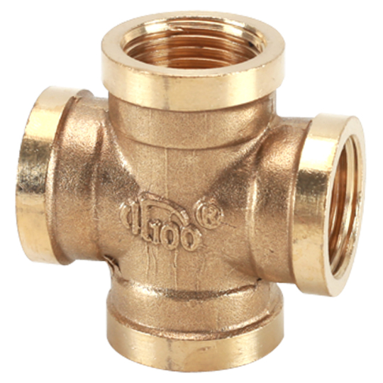 Cisqu Copper Four-Way Connector - DN15 Inner/Outer Threaded