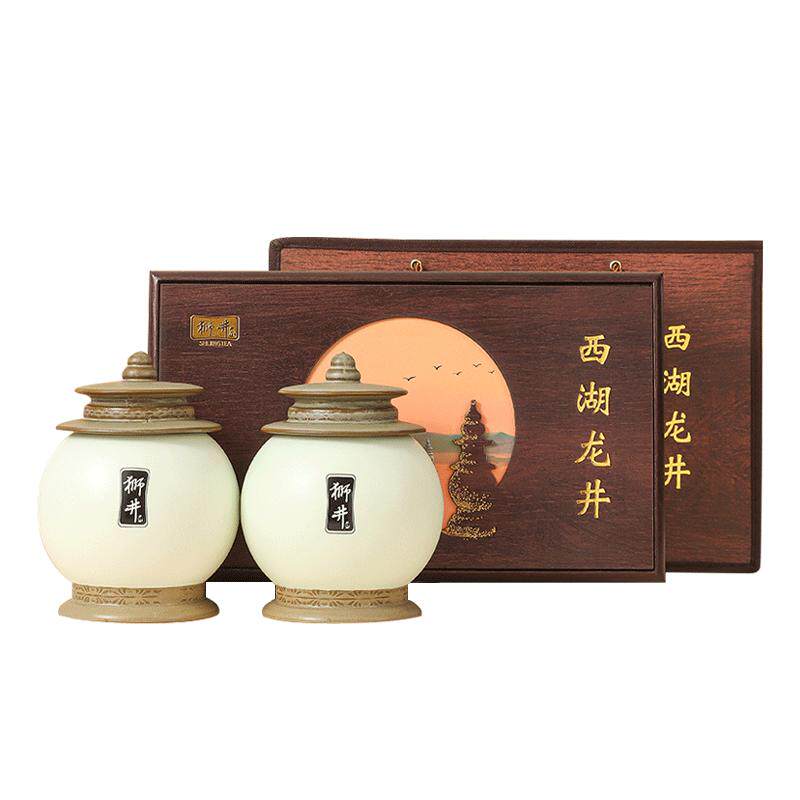 Kotak Hadiah Teh Hijau Longjing Tasik Barat Lion Well - 100g Teh Hijau ...
