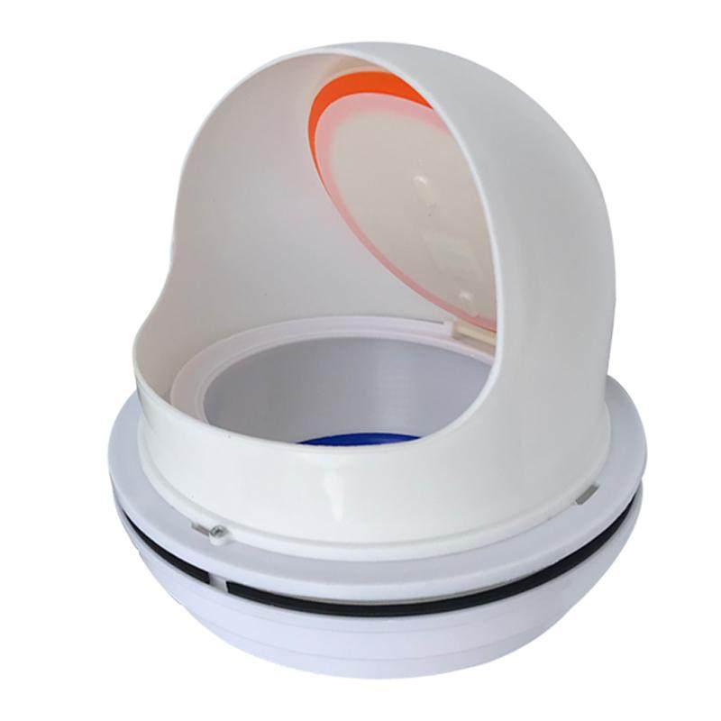 Kitchen Range Hood Glass Hole Rainproof Cap with Check Valve