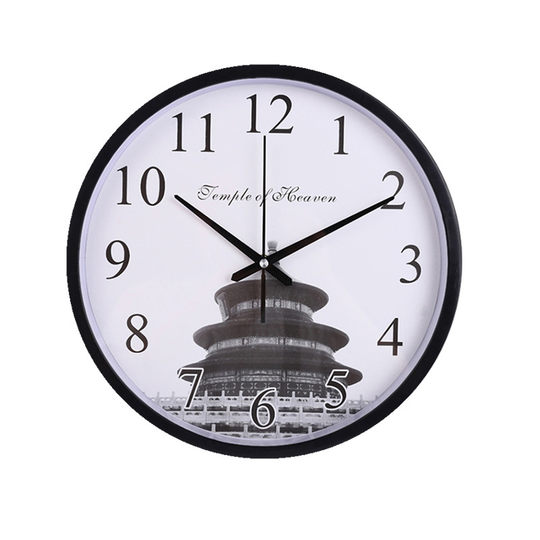 Background Wall Clock Living Room World Clock Light Luxury Simple Time ...