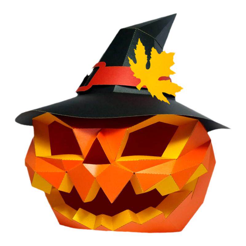 Aino Halloween Pumpkin Hood Mask - DIY Fear Mask for Unisex