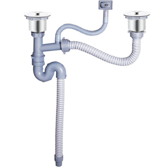 Kitchen Sink Drain Pipe Set for Single and Double Sinks with Deodorant ...