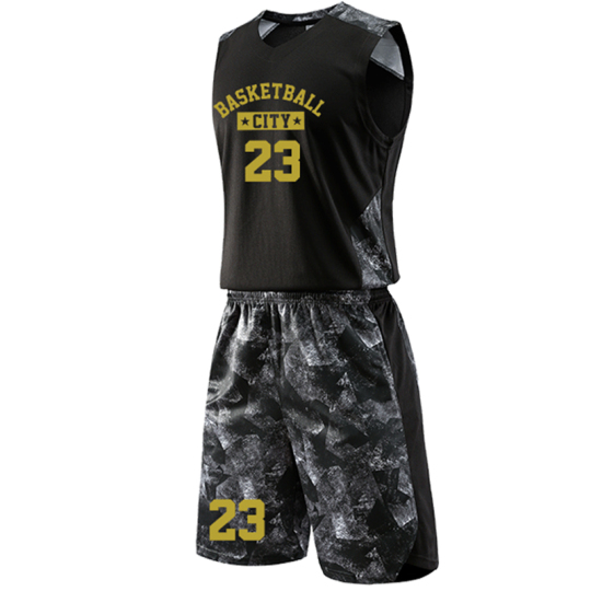 Pepsi Wolf Camouflage Basketball Uniform Set - Men's & Kids
