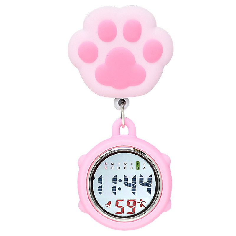 Cute Silicone Nurse Watch - Digital Retractable Medical Luminous Wall Watch