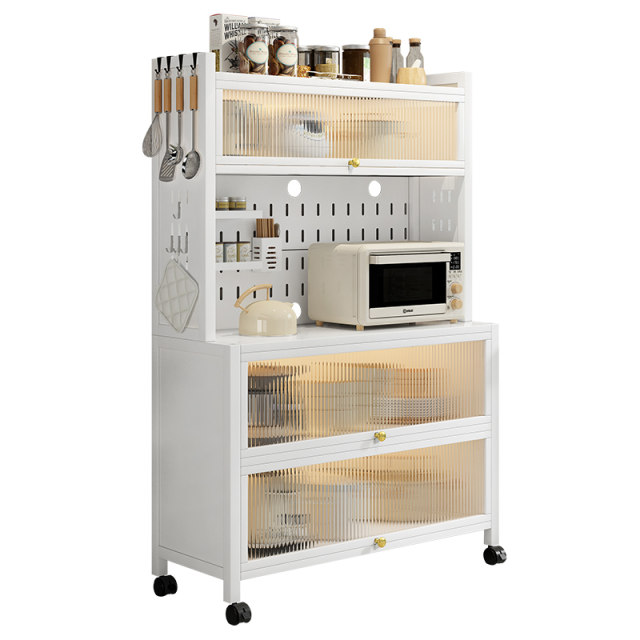 Kitchen rack multi-functional floor-standing multi-layer sideboard ...