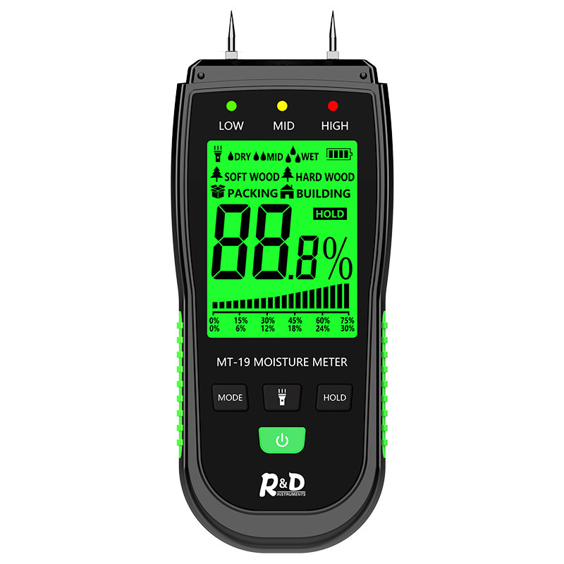 Wood Moisture Meter Wall Cement Brick Paper Moisture Content Tester ...