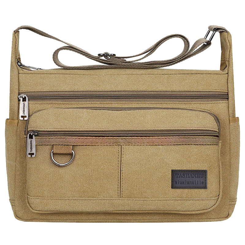 Canvas Shoulder Bag for Men - Large Capacity Wear-Resistant Tool Bag