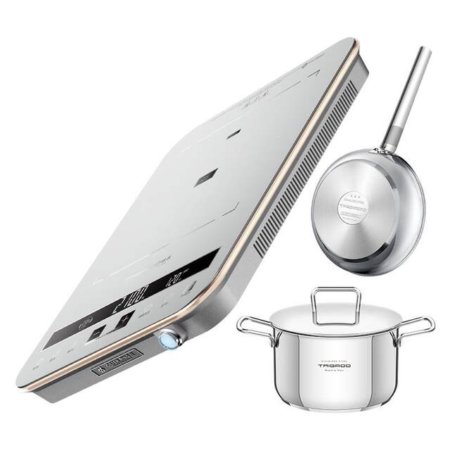 Titanium ancient dot pattern panel hot pot household induction cooker ...