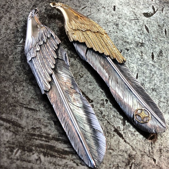 Japanese genuine proxy Horizon Blue Silver Jewelry 7cm Gold Eagle ...