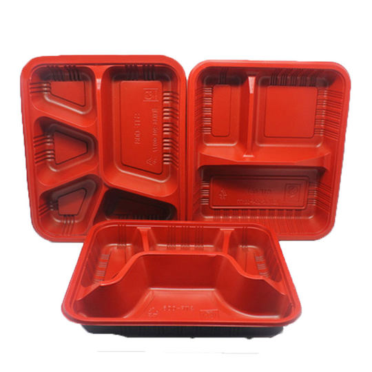 Disposable Lunch Box Fast Food Takeaway Packaging with Divided Grids