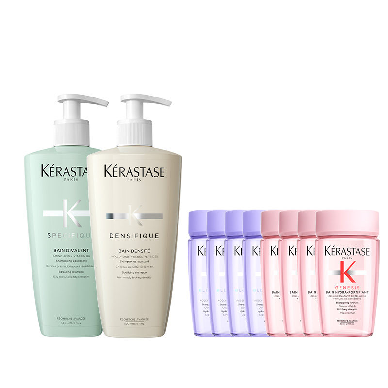 Kerastase Revitalizing Double Shampoo Set Rich and Fluffy Deoiling Hair ...