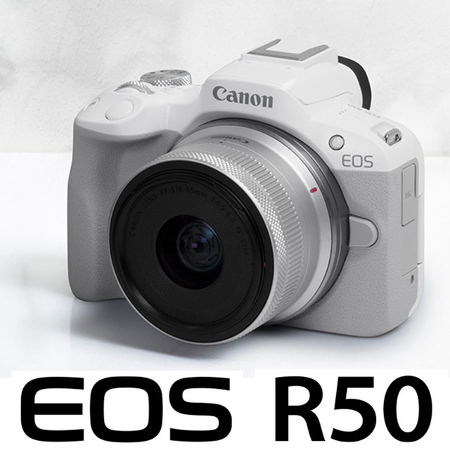 Canon R50 EOS R50 kit RF-S 18-45mm half-frame entry-level mirrorless ...