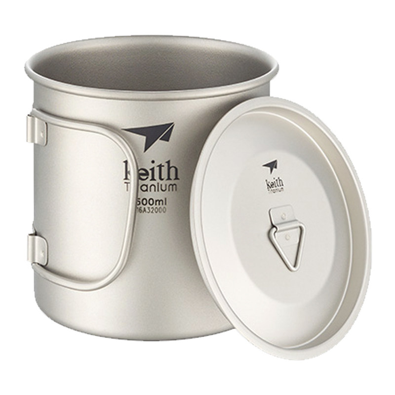 Keith Titanium Water Cup - Pure Titanium Cup for Outdoor Camping, Boil ...