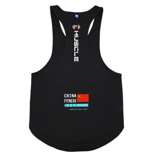 Workout Wolf Men's I-Shaped Quick-Dry Sports Vest