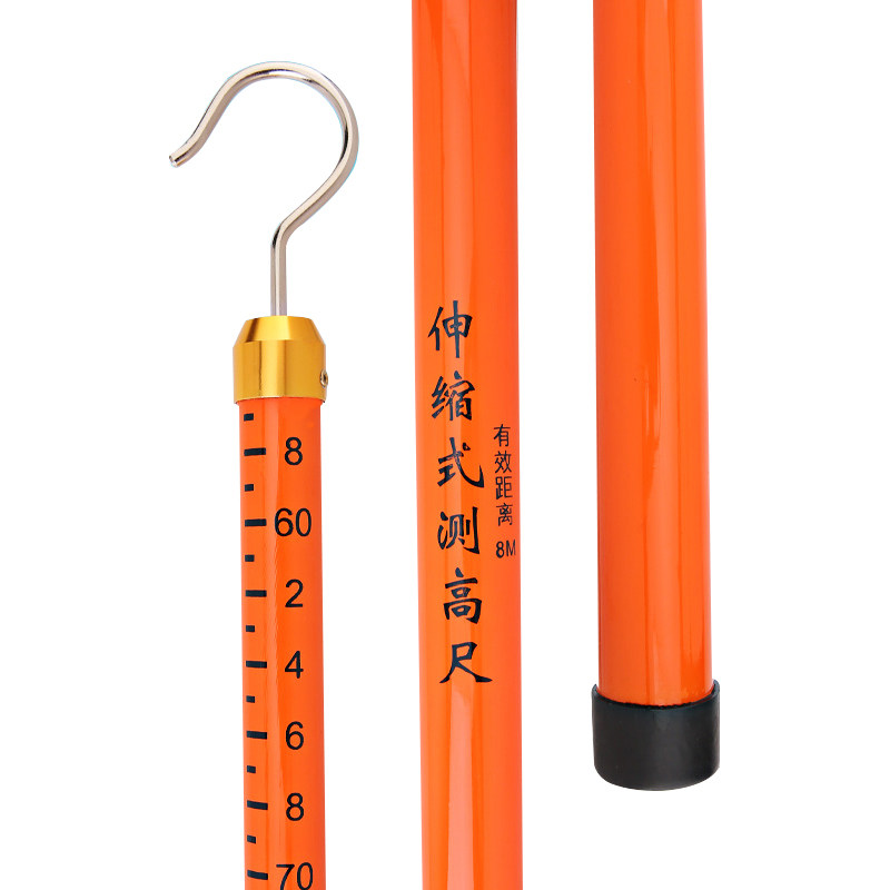 Insulated Telescopic Height Measuring Rod Epoxy Resin Fiberglass Ruler