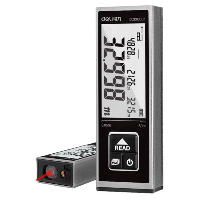 Deli Laser Distance Measurer - 50m High Precision Infrared Rangefinder