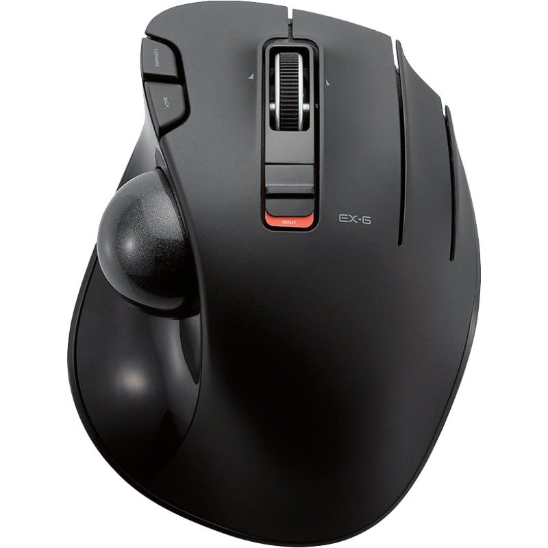 Rato Trackball Sem Fio Elecom M-XT2DRBK - Design 2D/3D