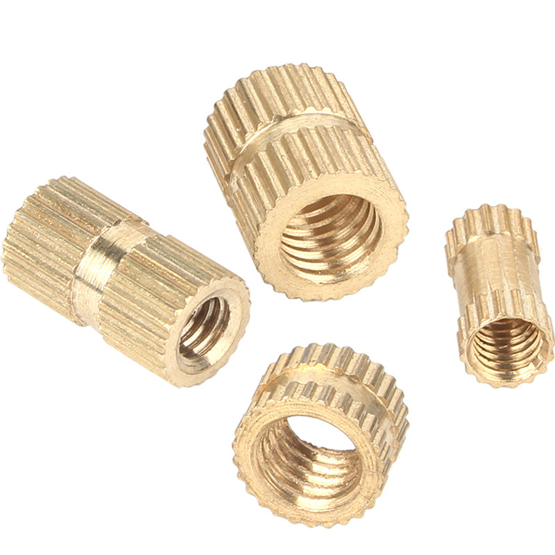 Guwanji Copper Knurled Nuts - M3 M4 M5 M6 M8 - Copper Alloy Embedded Nuts
