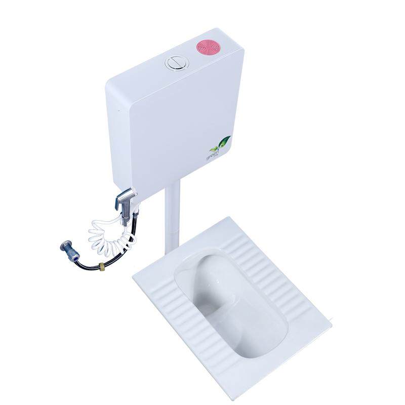 Household Ceramic Squat Toilet with Deodorant and Water Tank