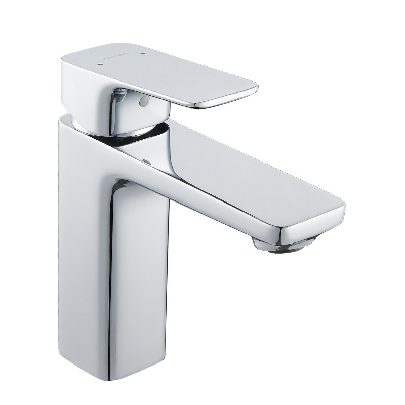 Jomoo 3229-1B Brass Bathroom Basin Faucet - Hot & Cold Water Mixer