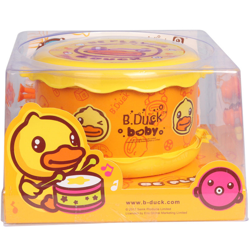 B.Duck Little Yellow Duck Baby Hand Drum - Double-Sided Drum with Rope ...
