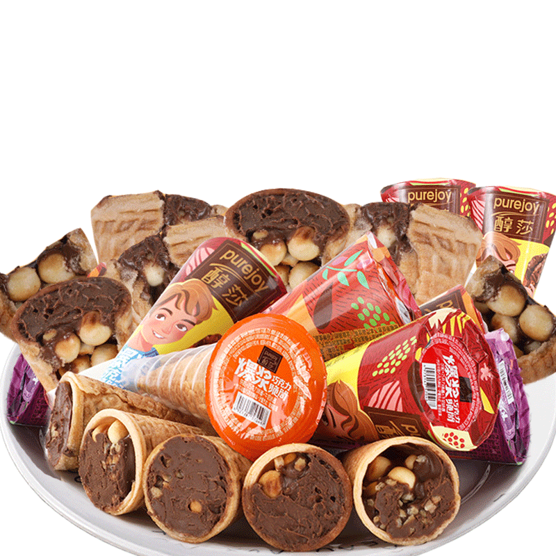 Chocolate Crispy Cone Sandwich Cookies Whole Box Ice Cream Cone Sweet ...